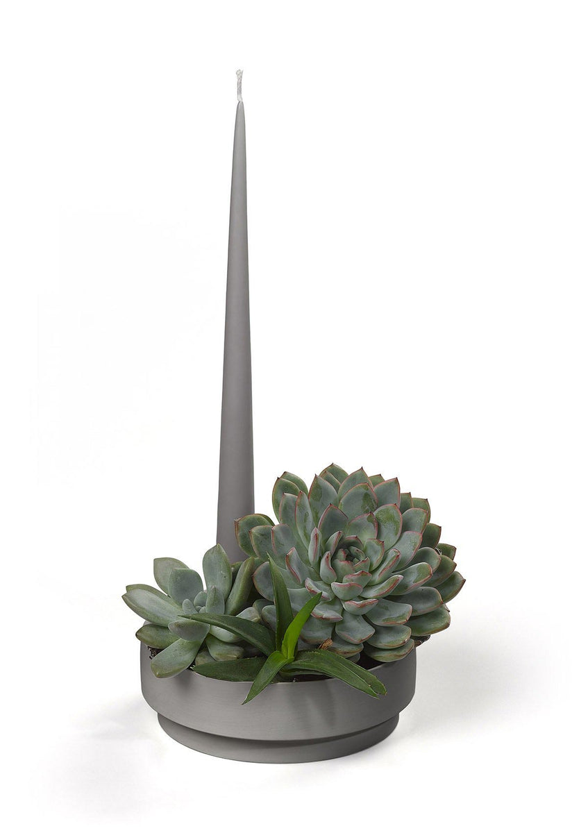 Aery Orbital Step Candle Holder Grey – Illustrated Living St Ives